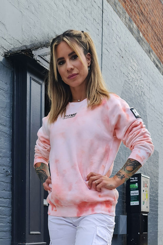 Mirage Orange Tie Dye Sweater | FitMe Clothing